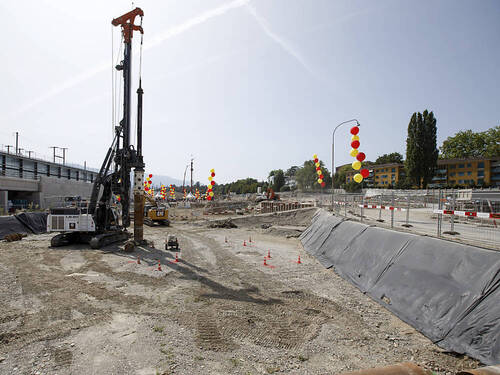 Le nouveau quartier de Pont-Rouge, à Lancy (GE), trouve ses marques