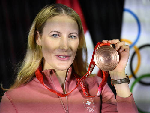 Fanny Smith a reçu sa médaille de bronze