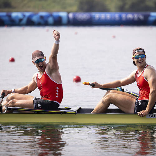 Gulich et Röösli en bronze en deux sans barreur